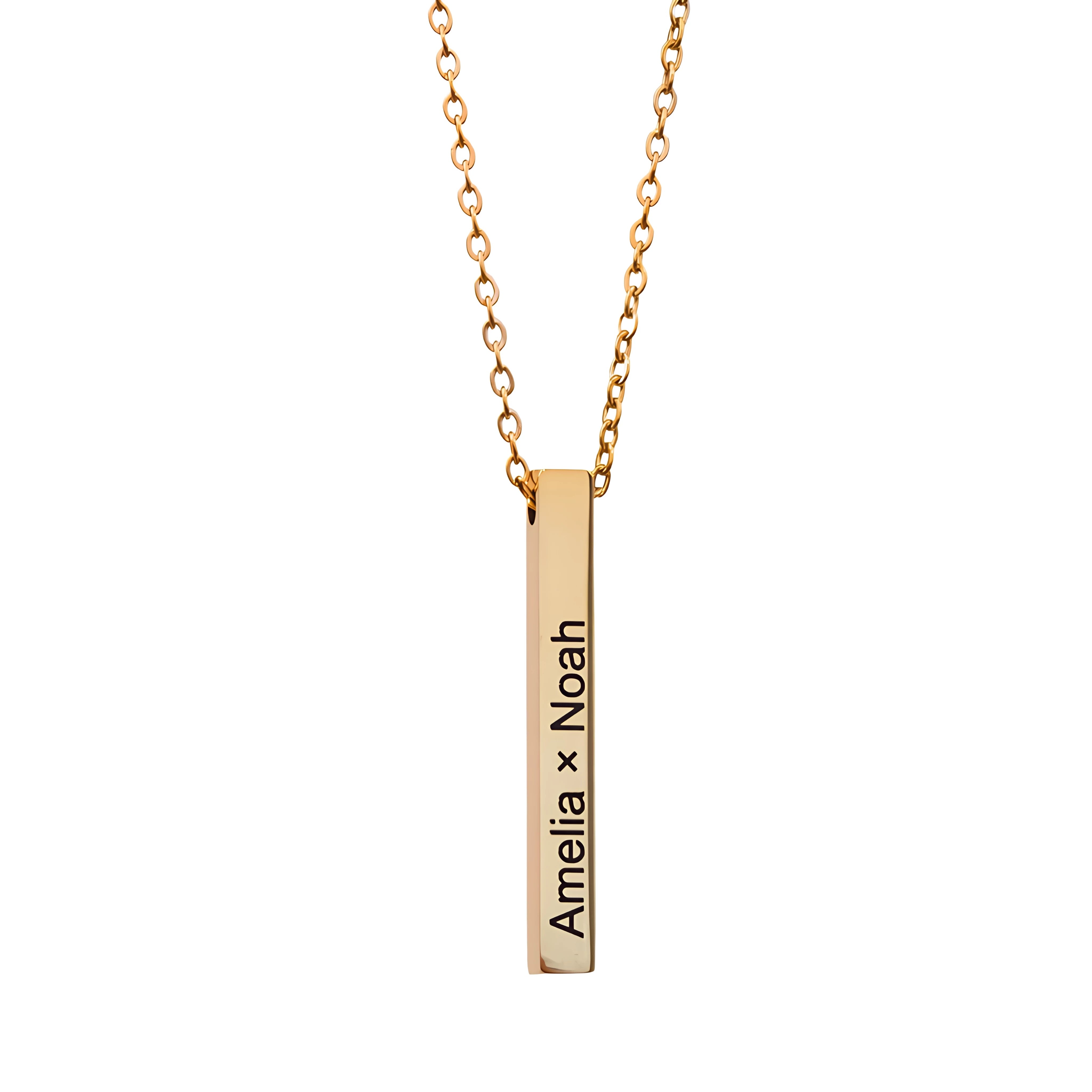 Ketting Bar met Gravure – Draag Je Dierbare Altijd Bij Je – Amelia Sieraden