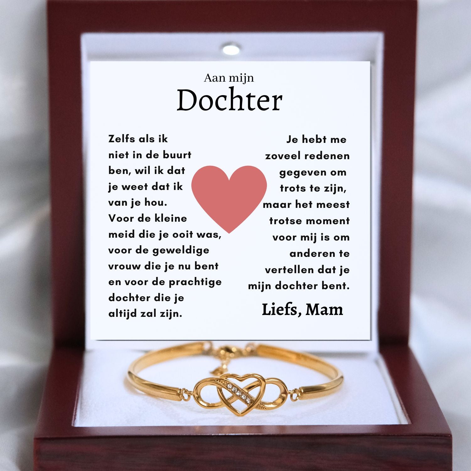 Aan mijn Dochter - Armband Infinity - Cadeau voor Dochter – Amelia Sieraden